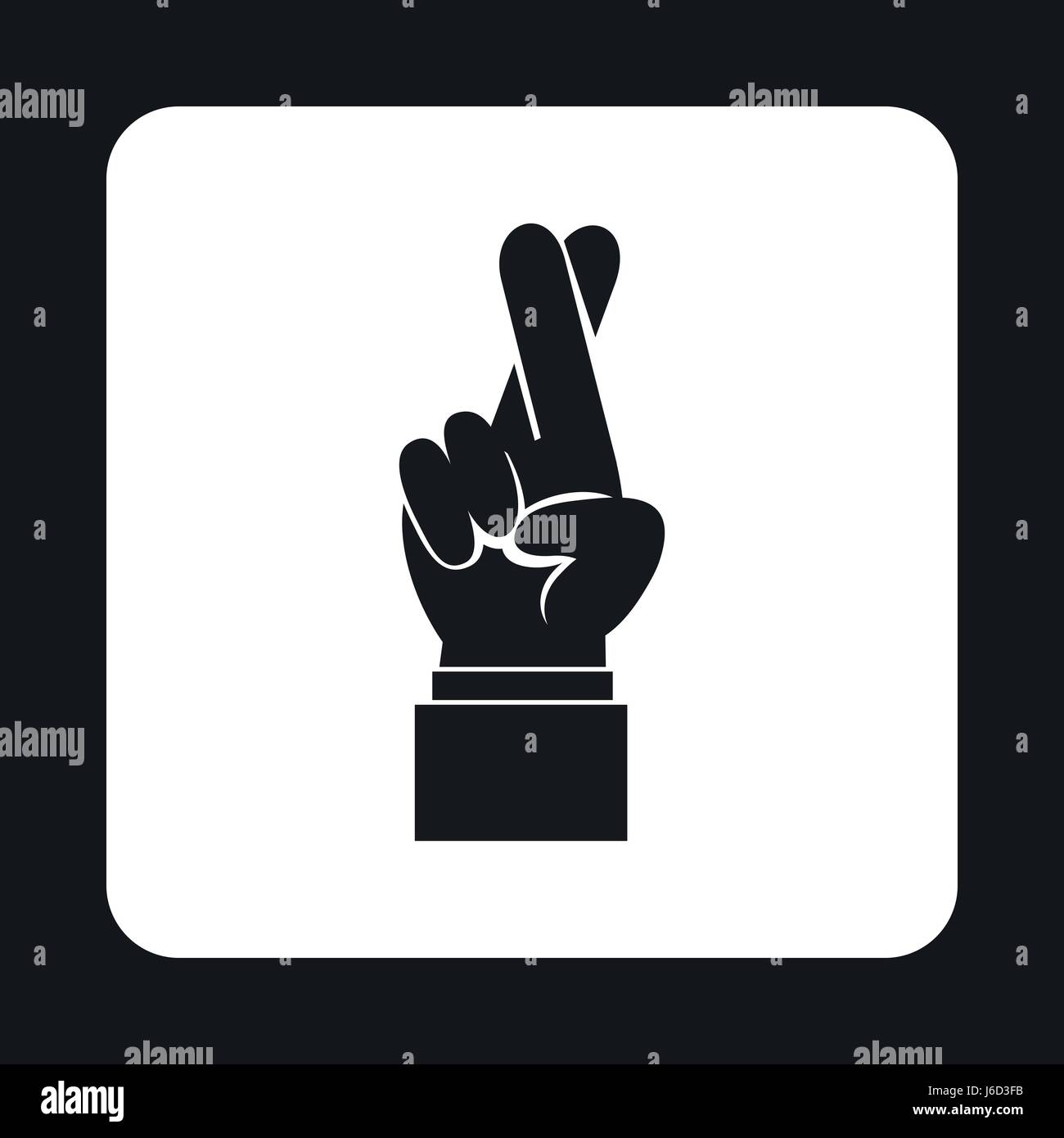Fingers crossed simple Stock Vector Images - Alamy