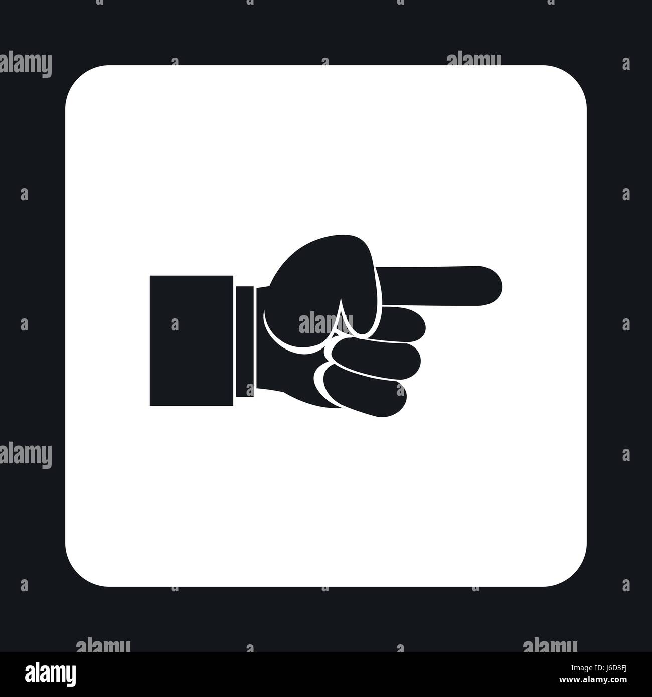 Pointing hand gesture icon, simple style Stock Vector Image & Art - Alamy