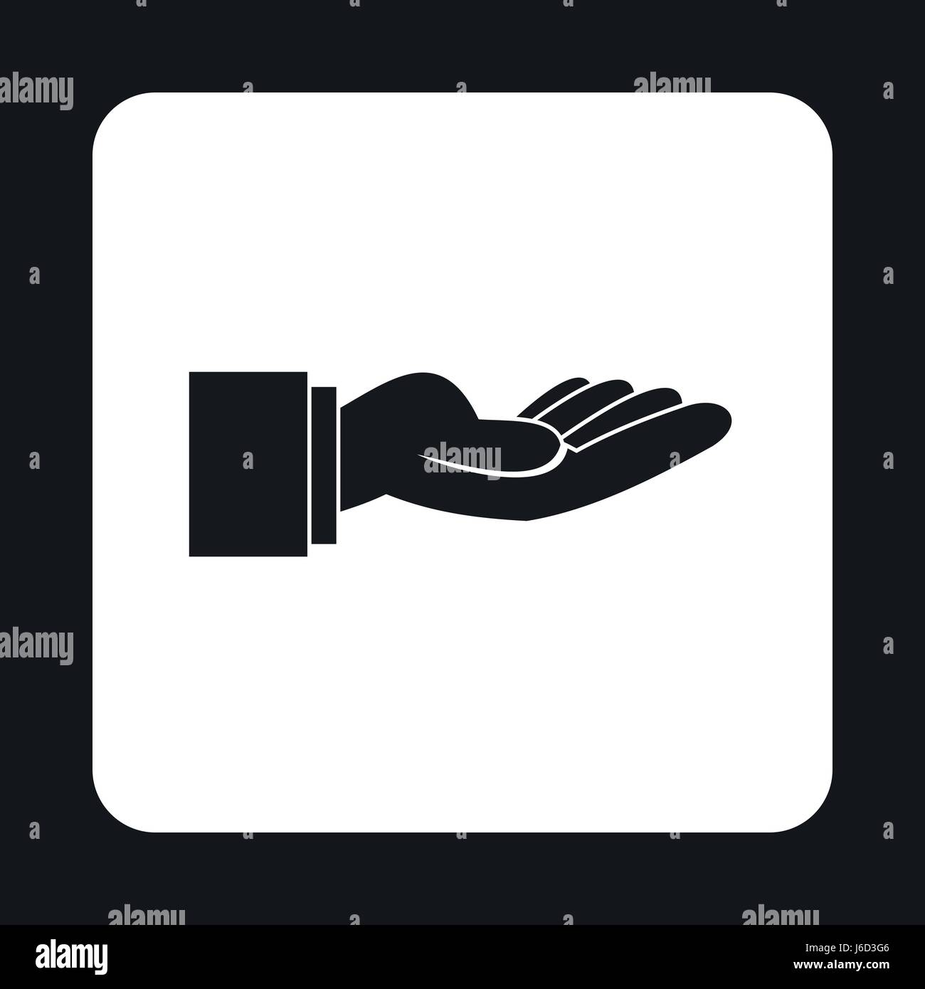 Outstretched hand gesture icon, simple style Stock Vector Image & Art ...