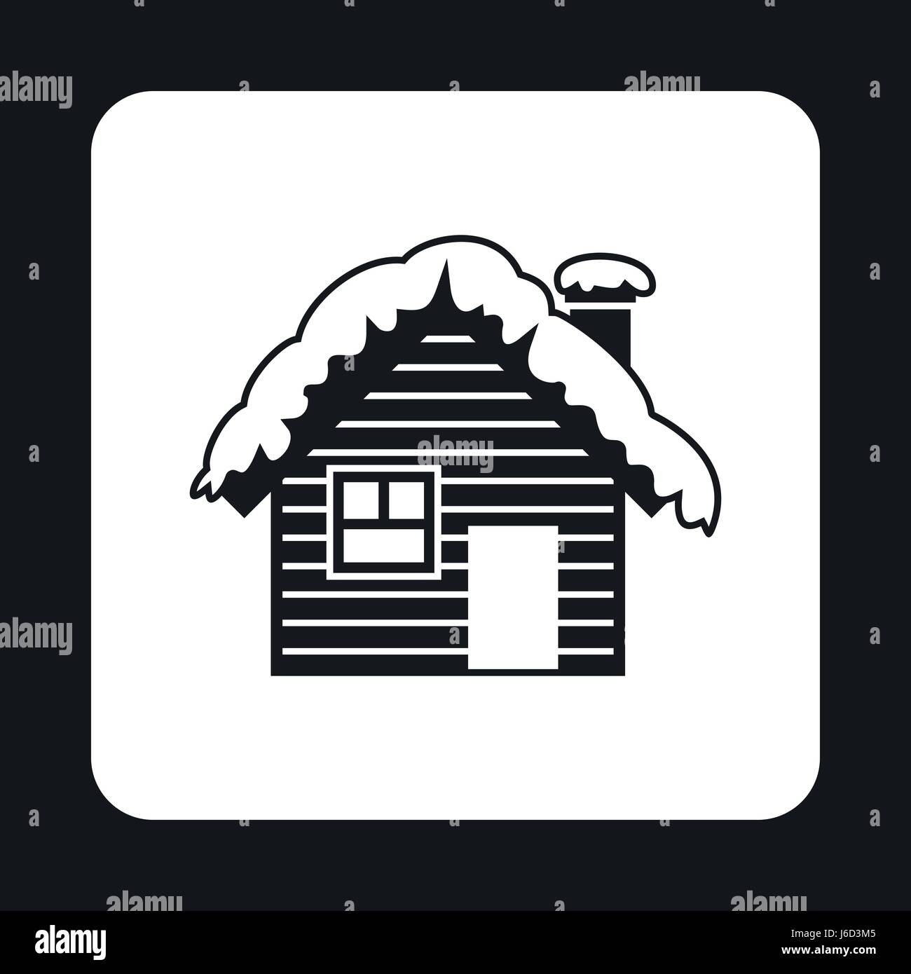 Small snowy cottage icon, simple style Stock Vector Image & Art - Alamy