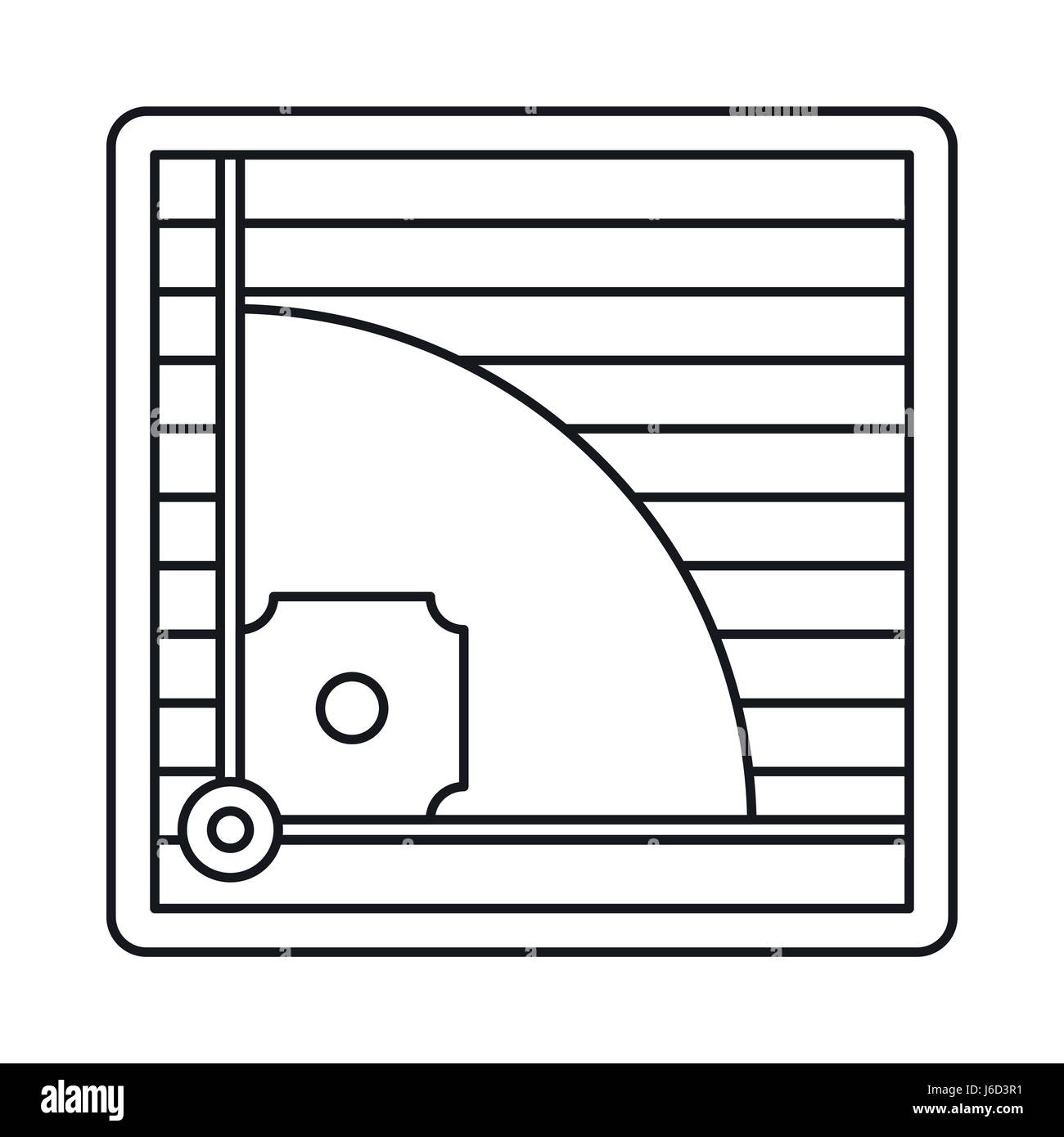 Baseball field icon, outline style Stock Vector Image & Art - Alamy
