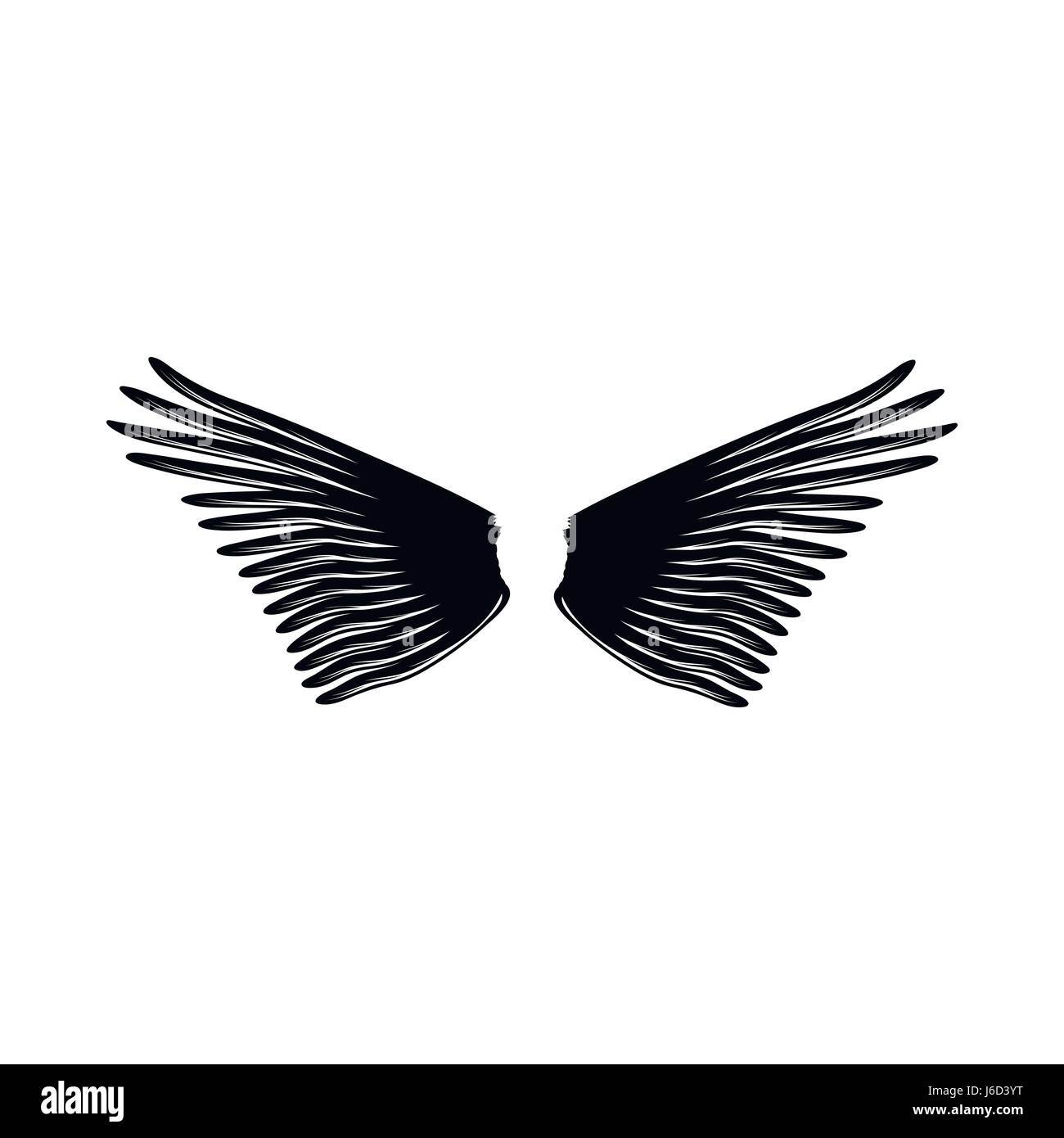 Pair of wings icon, simple style Stock Vector Image & Art - Alamy