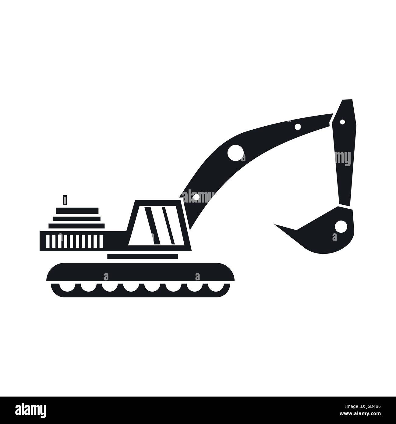 Excavator icon in simple style Stock Vector Image & Art - Alamy