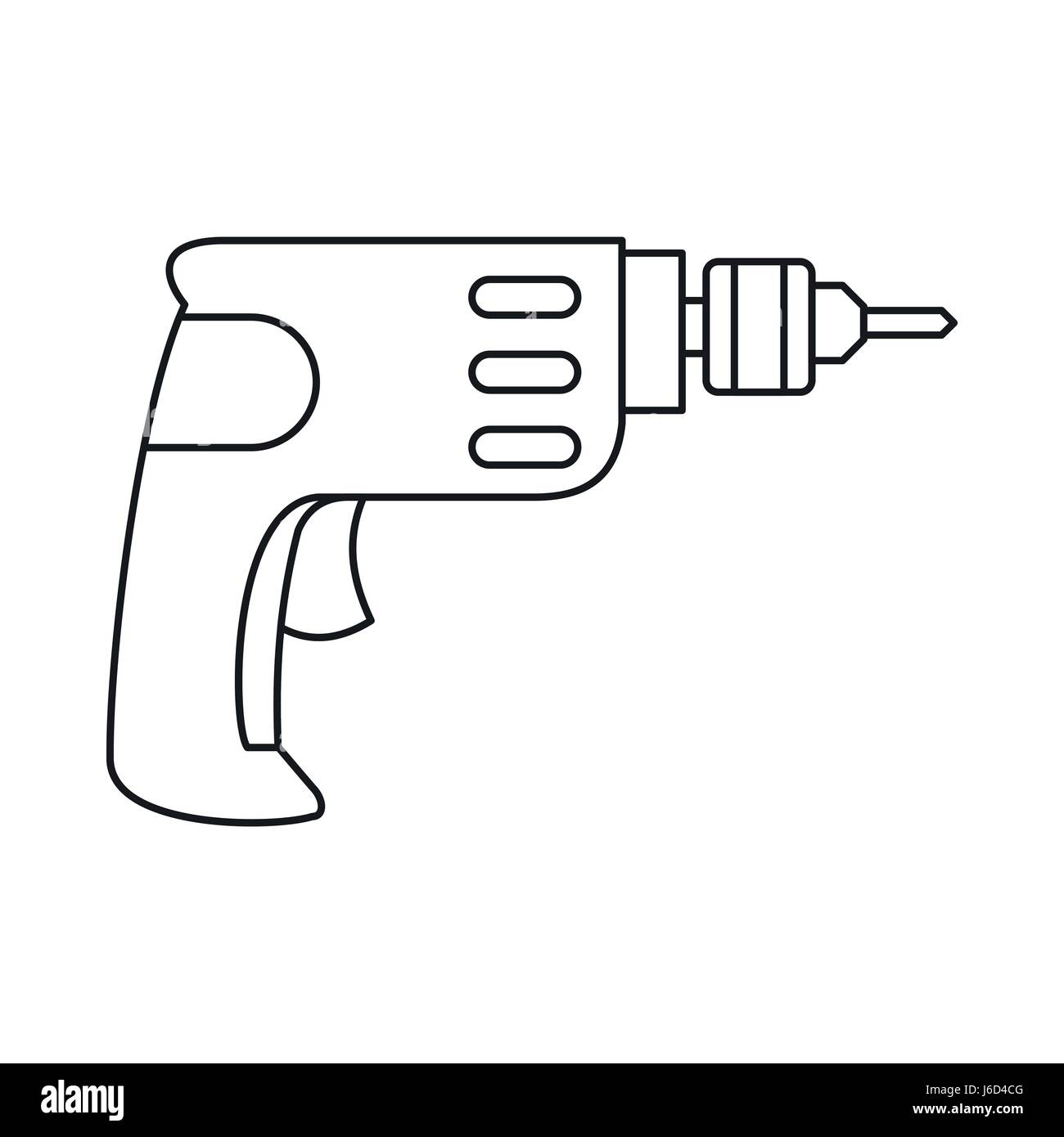 Auger drill bit line Stock Vector Images - Alamy