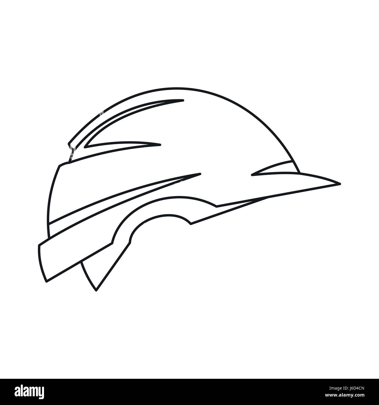 Construction helmet icon, outline style Stock Vector Image & Art - Alamy