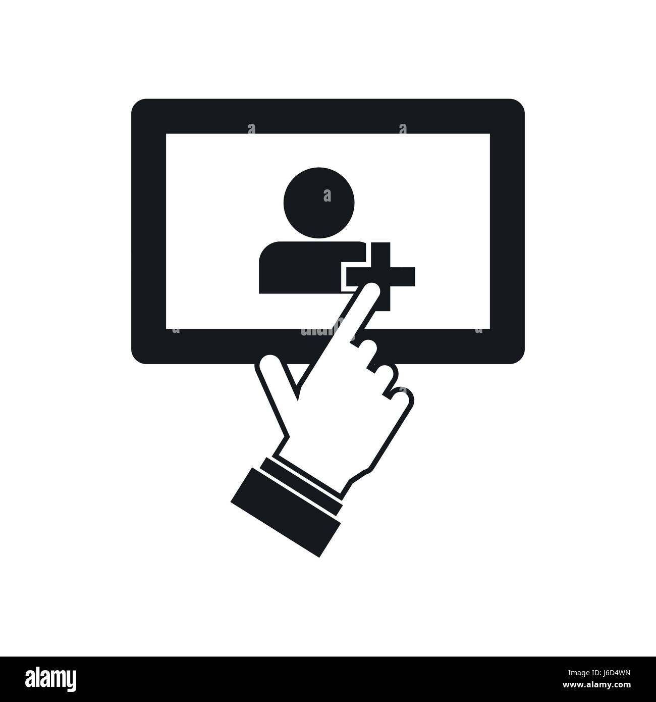 Touch screen tablet click icon, simple style Stock Vector Image & Art ...