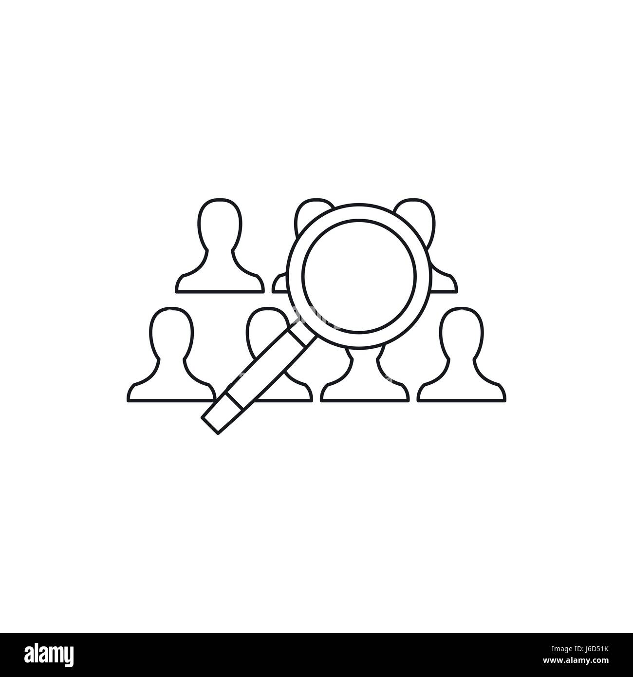 People search icon, outline style Stock Vector Image & Art - Alamy