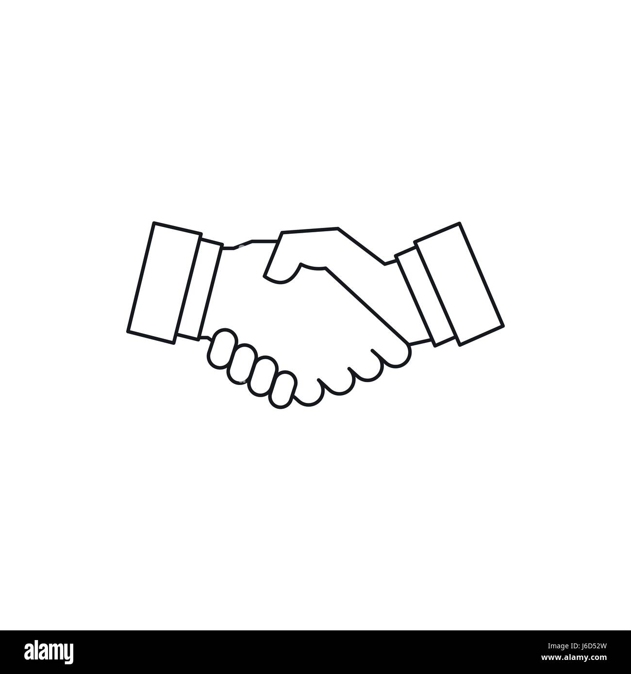 Handshake icon in outline style Stock Vector Image & Art - Alamy