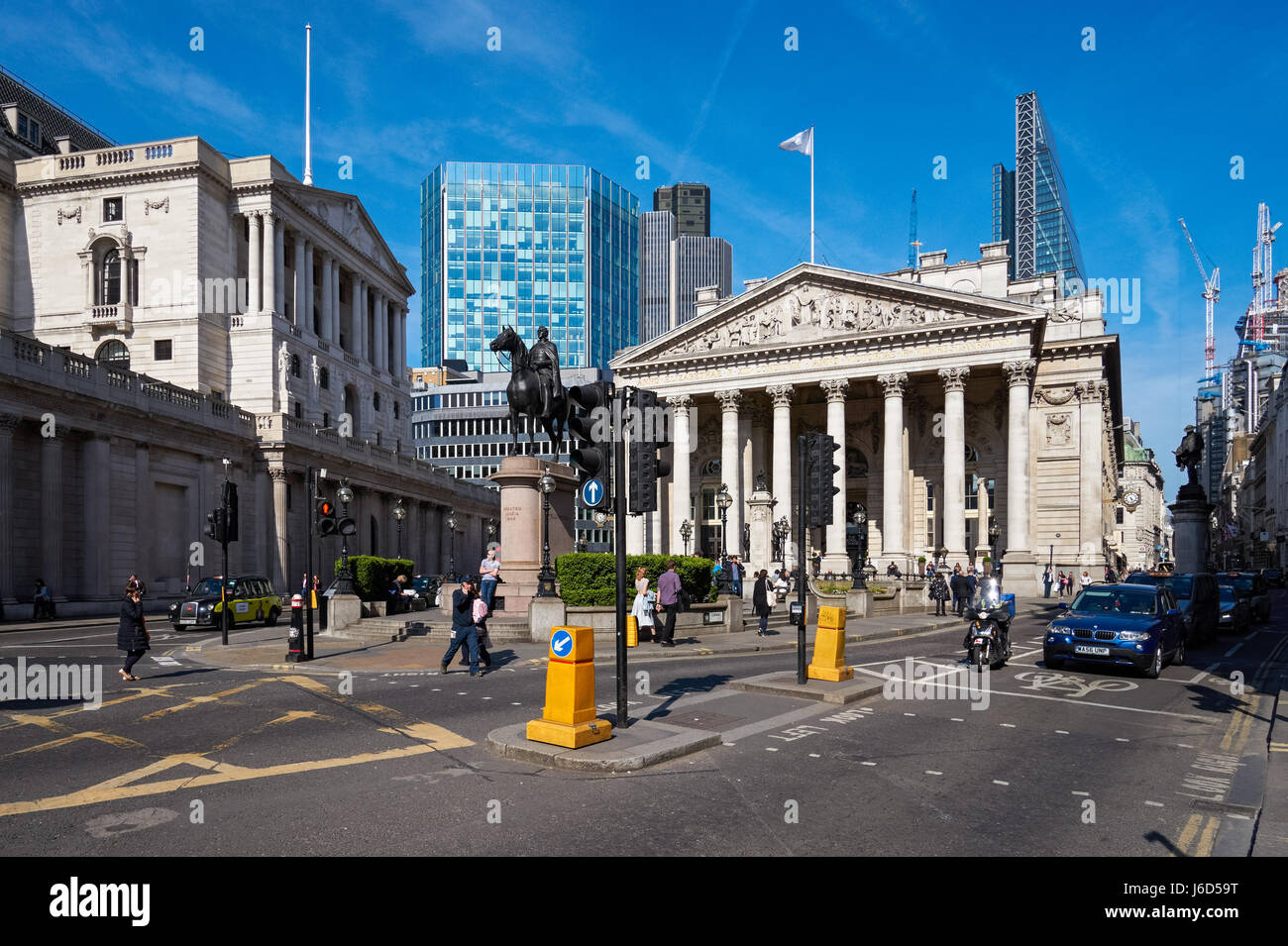 Bank junction with the Bank of England and the Royal Exchange buildings ...