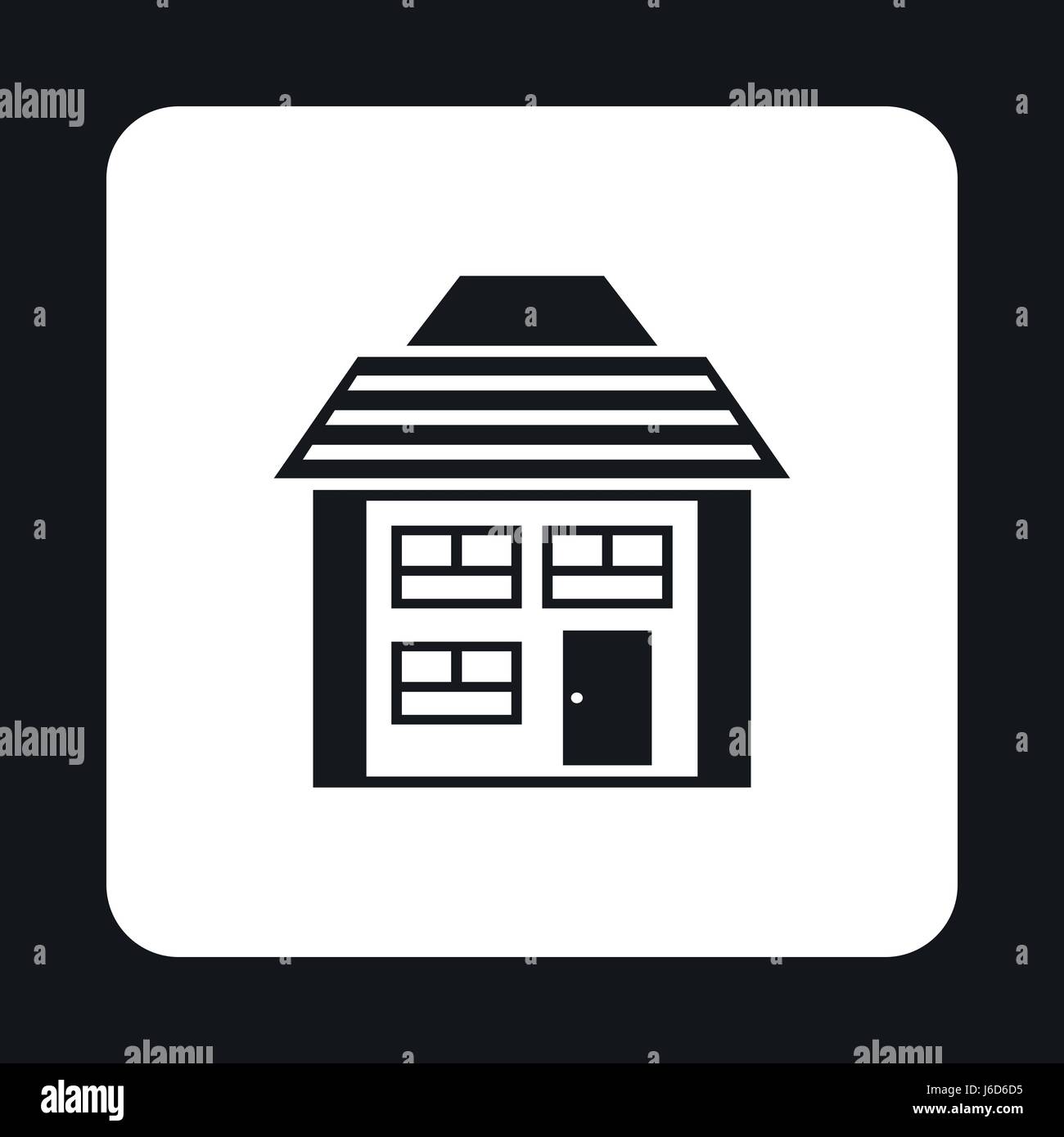 Two storey house with sloping roof icon Stock Vector Image & Art - Alamy