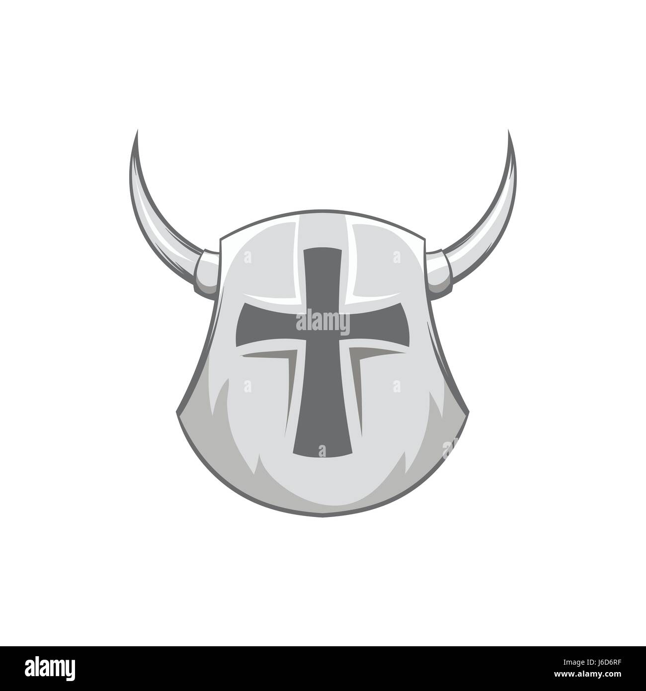 Combat helmet with cross and horns icon Stock Vector Image & Art - Alamy