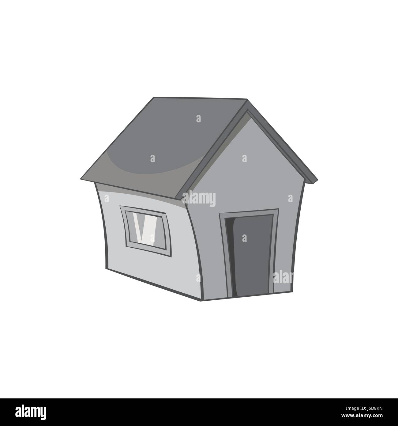 House with one window icon, black monochrome style Stock Vector Image ...
