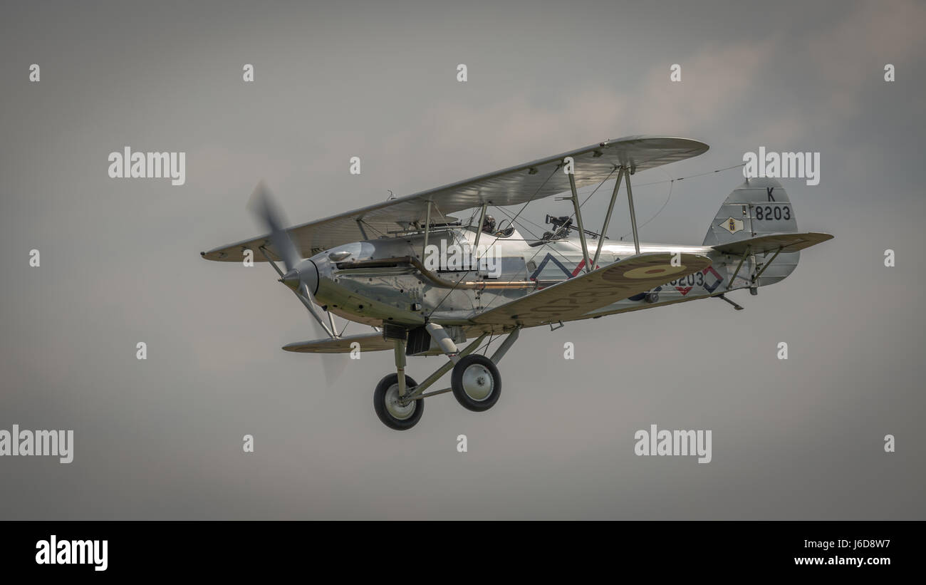 Biggleswade, UK - 7th May 2017: A vintage British Hawker Demon in ...