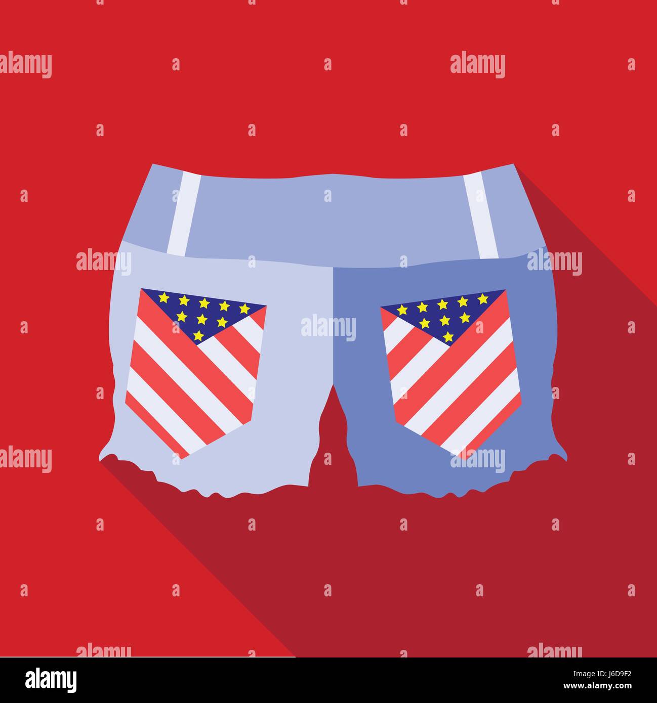Woman jeans shorts icon, flat style Stock Vector Image & Art - Alamy