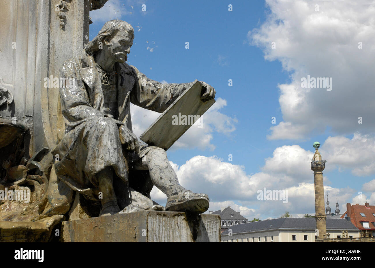 balthasar neumann in front of the residence,wrz Stock Photo - Alamy