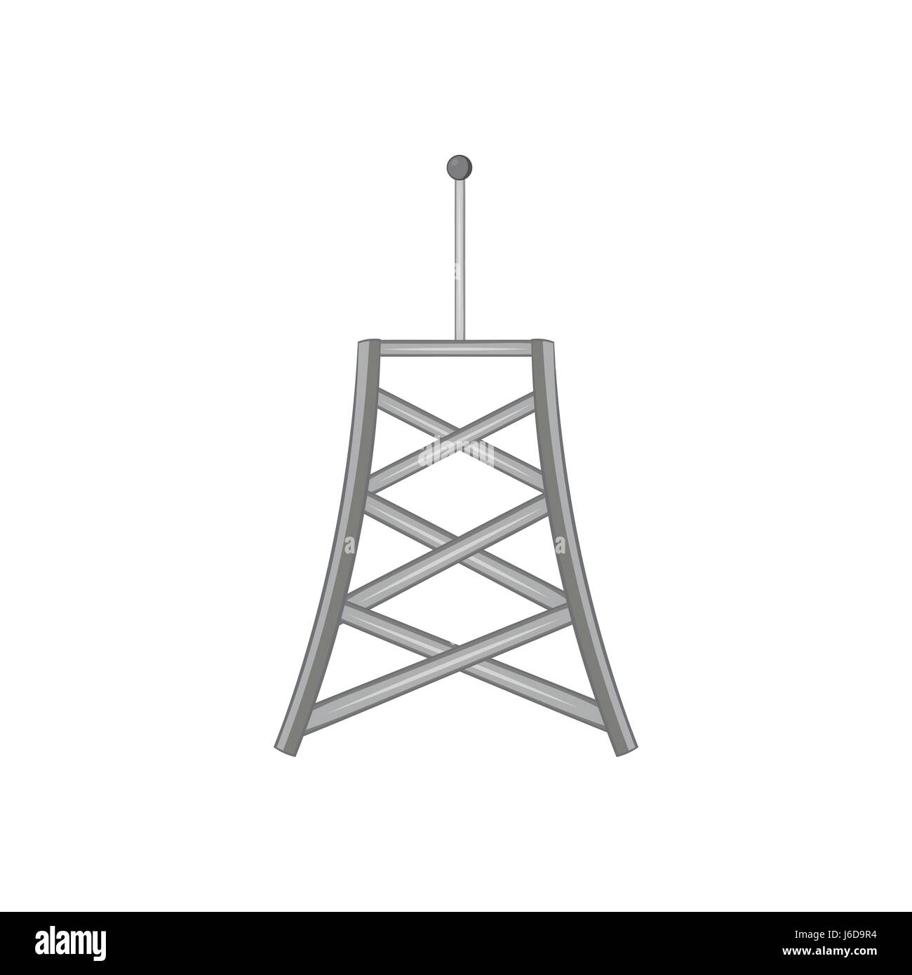 Cell phone tower icon, black monochrome style Stock Vector Image & Art ...