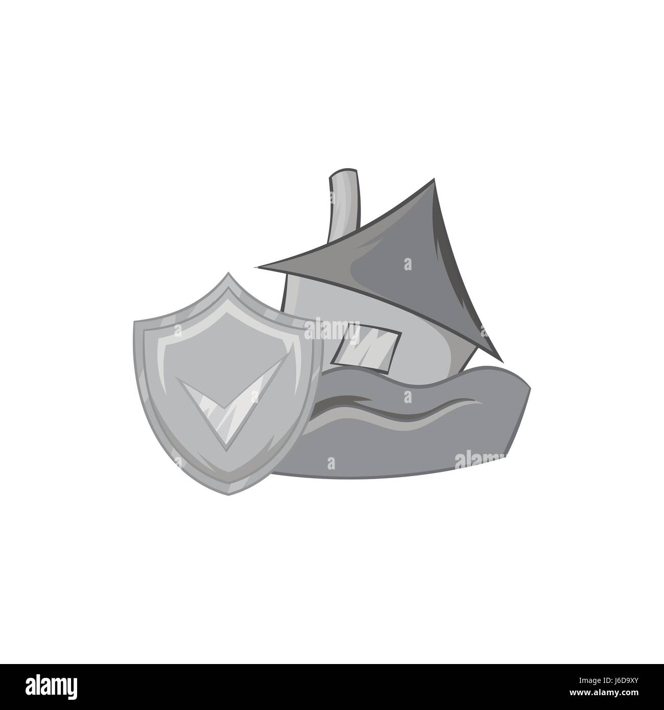 Flood insurance icon, black monochrome style Stock Vector Image & Art ...