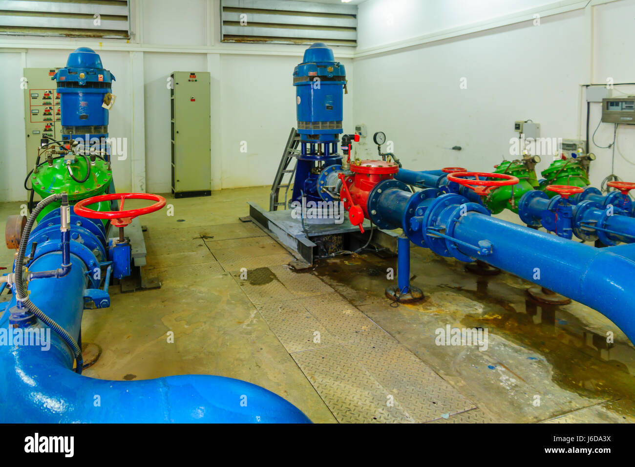 TEL-AVIV, ISRAEL - MAY 18, 2017: A pumping station that provide proper ...
