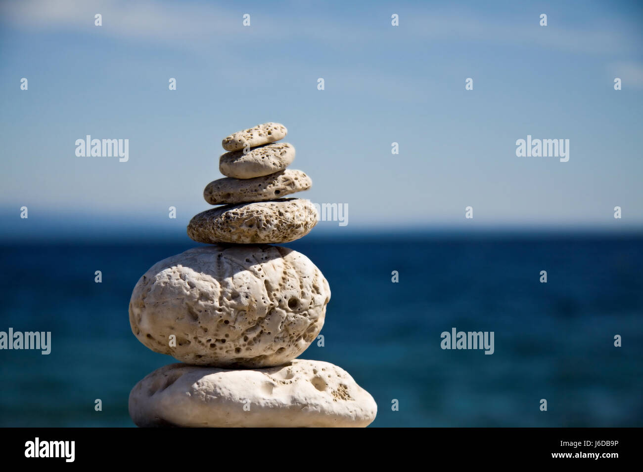tower stack built mineral stones tower beach seaside the beach seashore ...