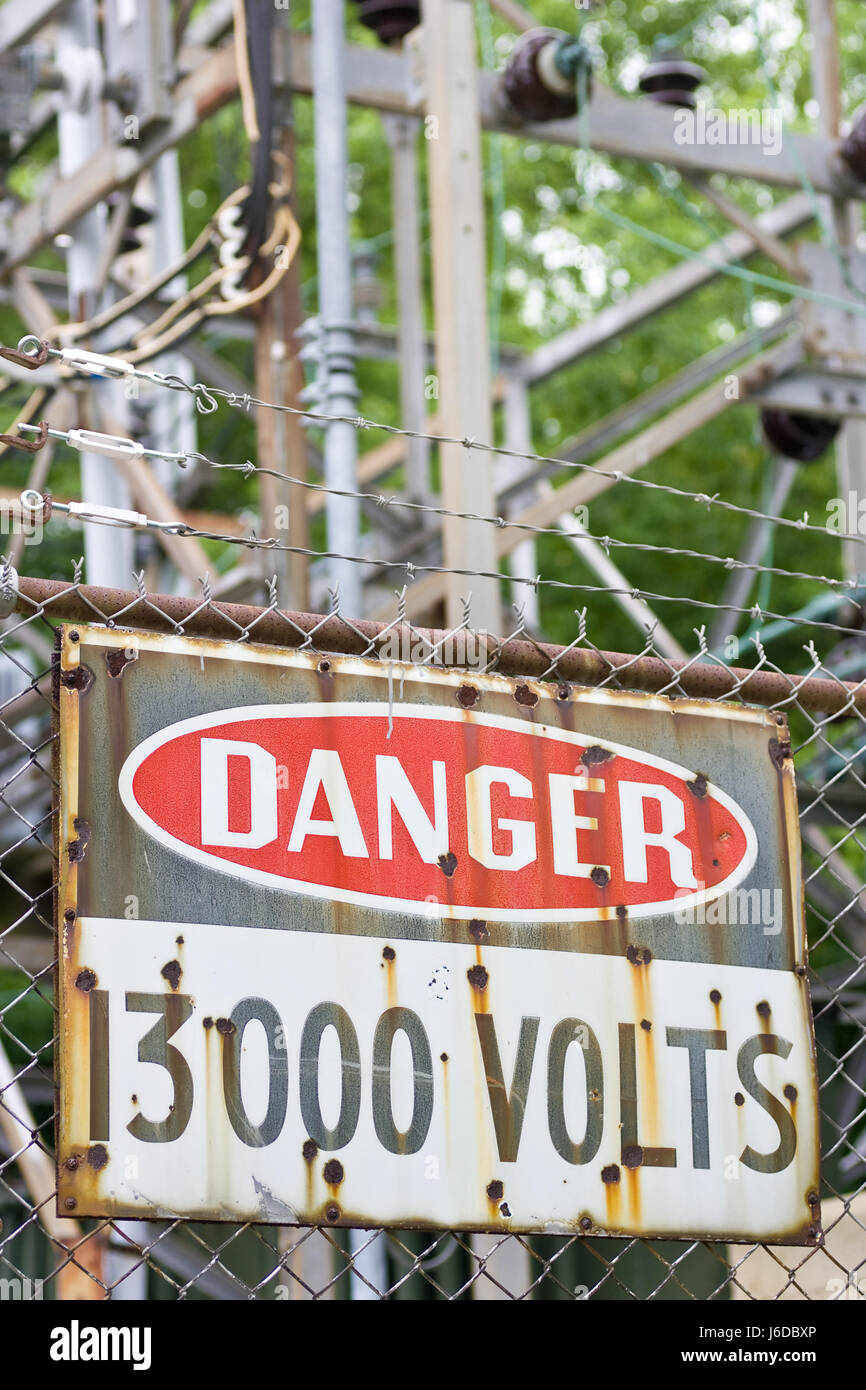 danger energy power electricity electric power electrical wires sign ...