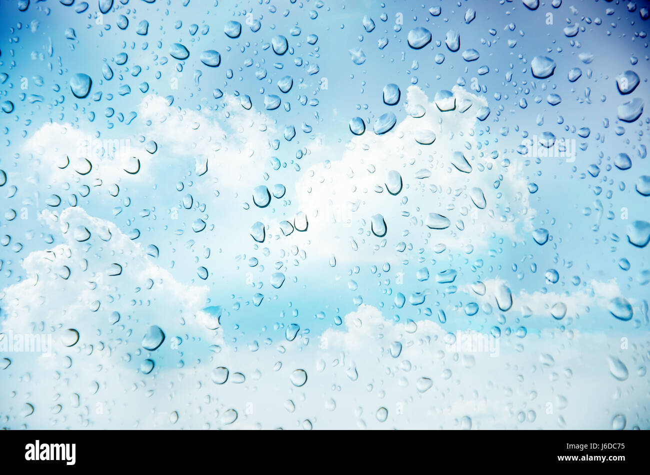blue sky and cloud from nature with drop water Stock Photo - Alamy