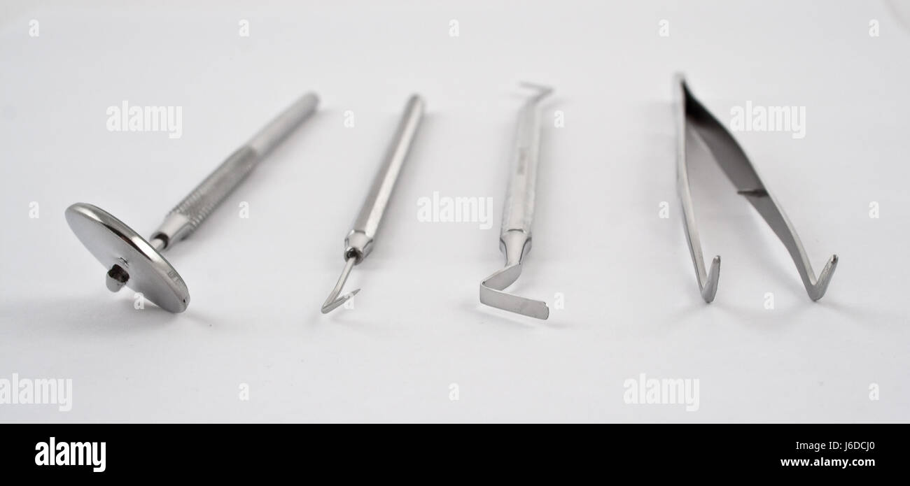 dentist mirror tweezers equipment probe sickle spatula inspection ...