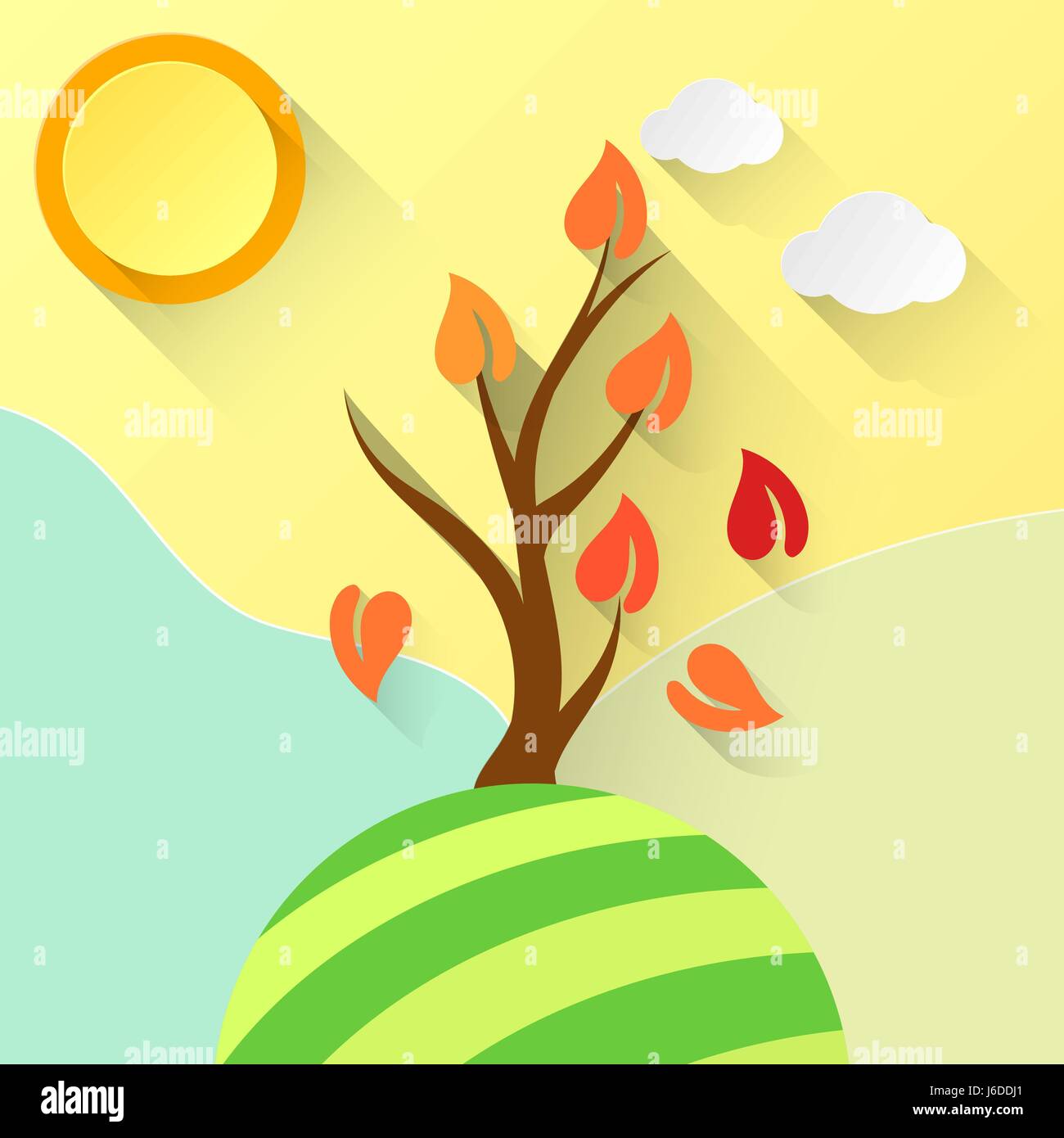 Stylized vector tree and leaf Stock Vector Image & Art - Alamy