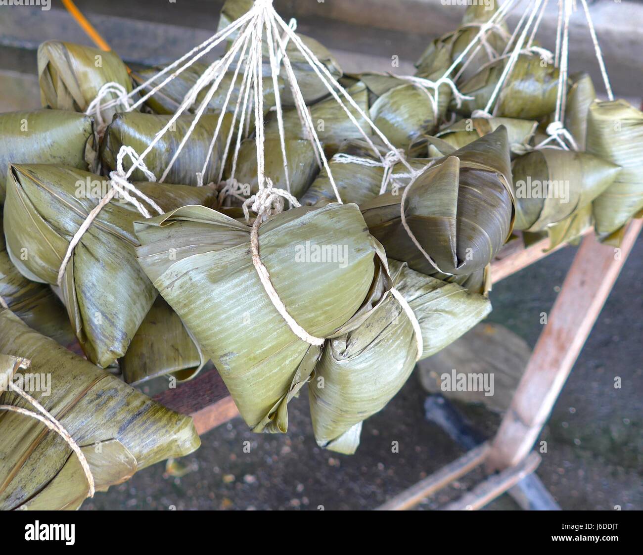 Rice dumplings closeup in Taiwan Stock Photo - Alamy