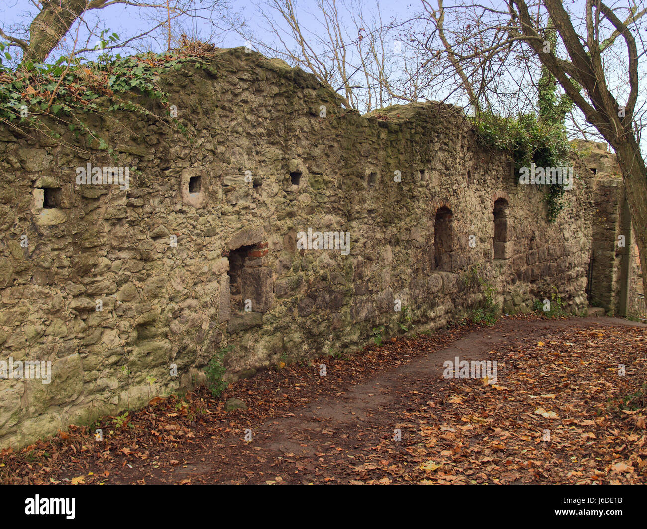 Fortified tower fortification pattern worn stone hi-res stock ...