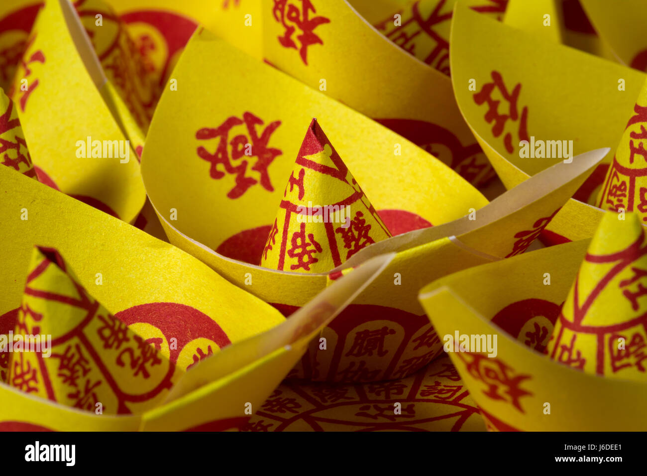 Chinese Joss Paper, Tradition for passed away ancestor's spirits Stock ...