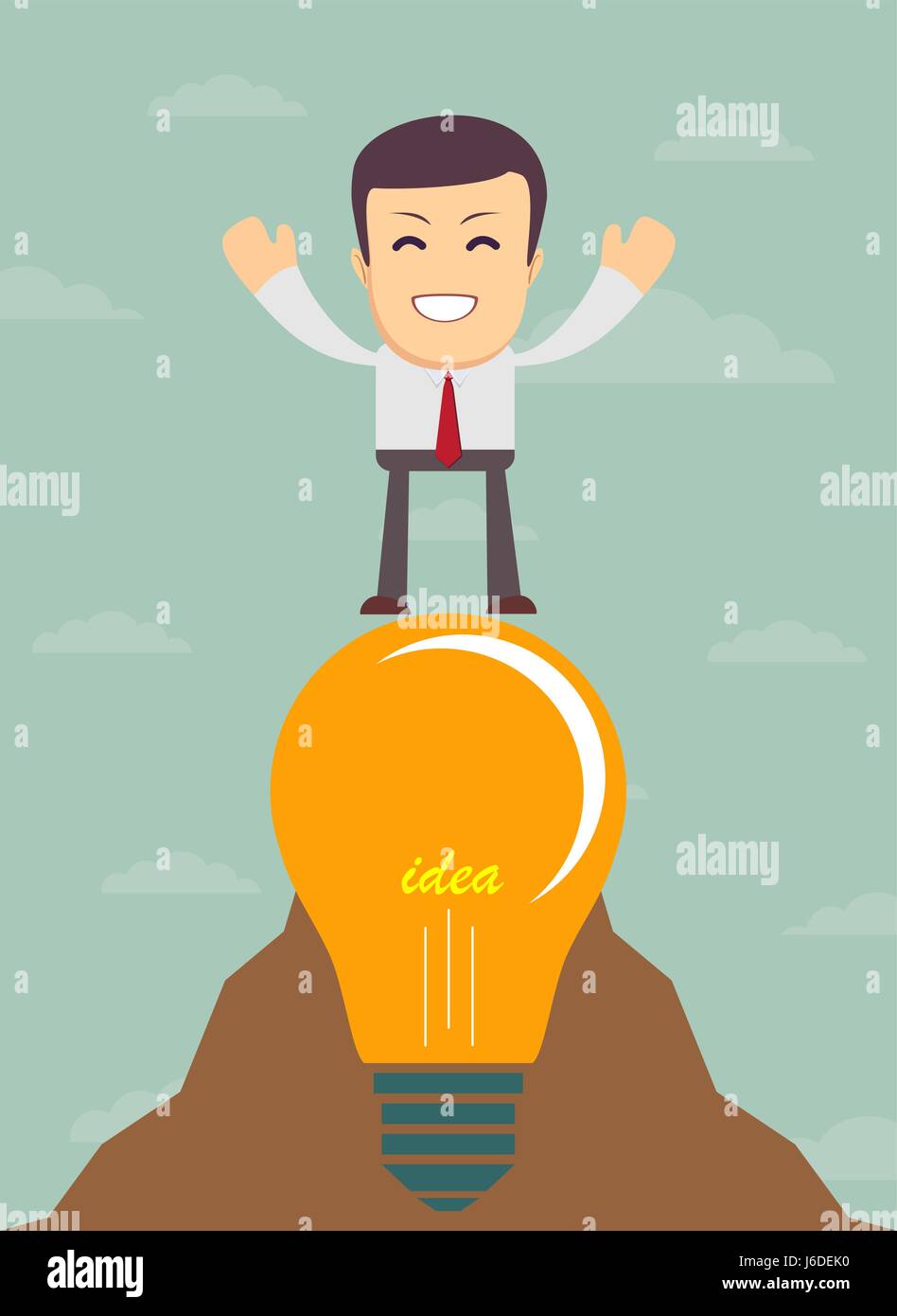 Joyful man celebrating on Stock Vector Images - Alamy