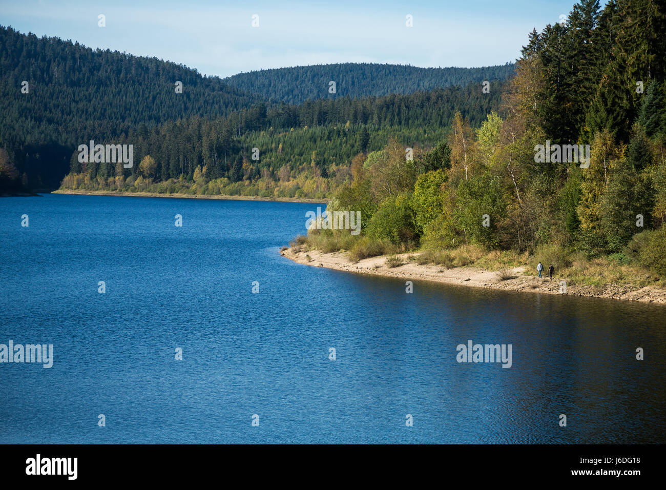 Forbach, Germany, reservoir of the Schwarzenbachtalsperre Stock Photo ...