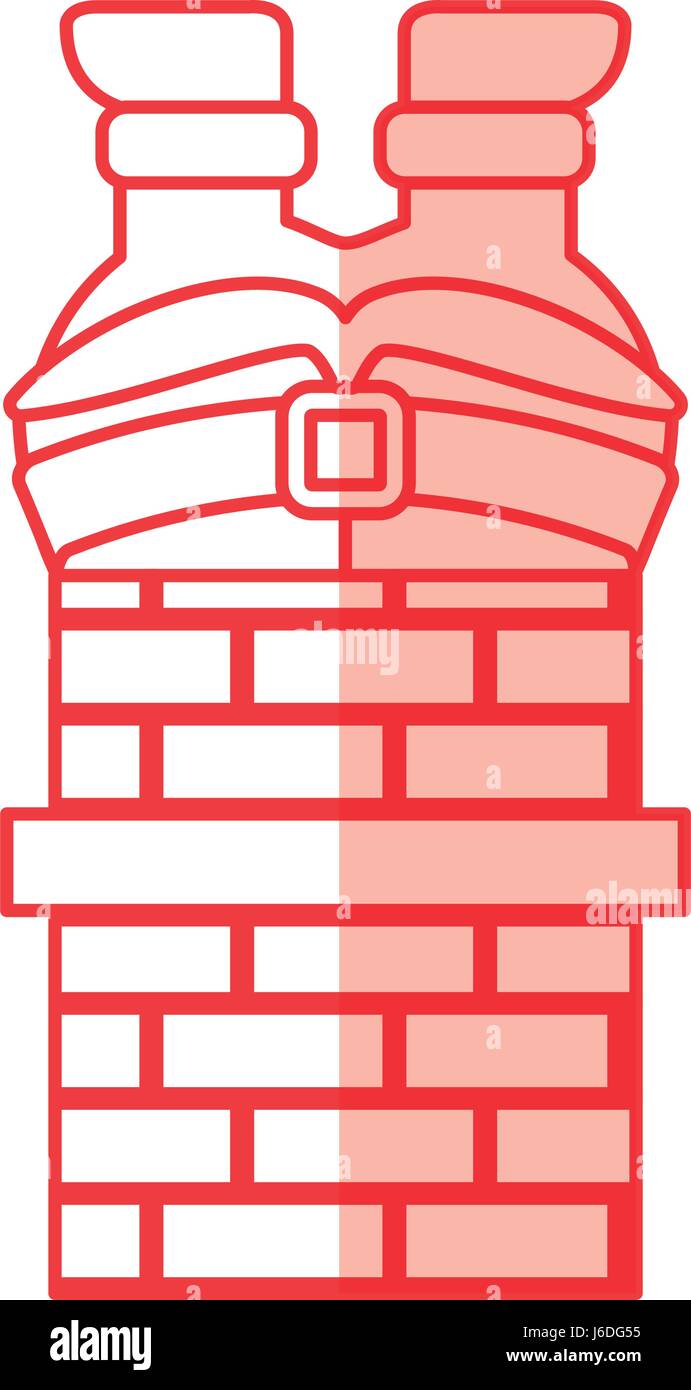 santa claus stuck in the chimney Stock Vector Image & Art - Alamy