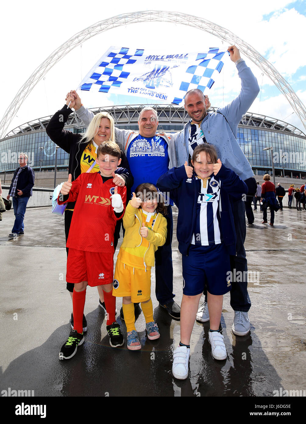 Millwall fans outside the stadium before the Sky Bet League One play ...