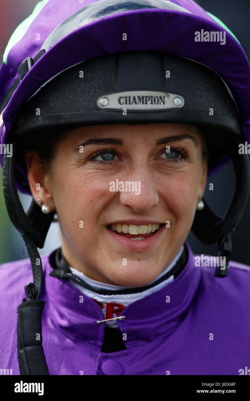 Jockey Josephine Gordon prepares to ride during Al Shaqab Lockinge Day ...