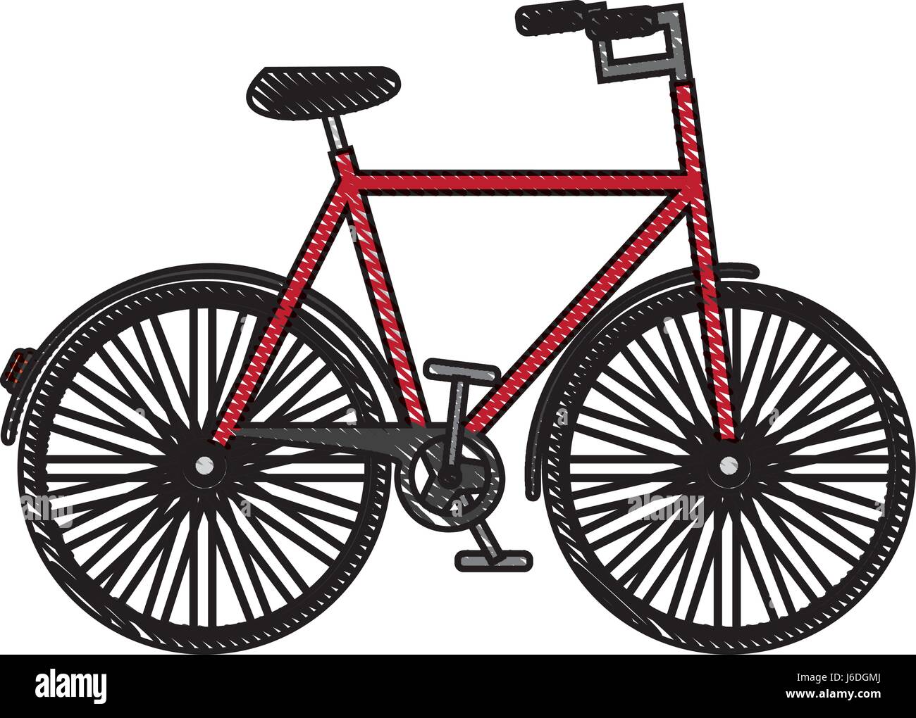 Antique bicycle isolated icon Cut Out Stock Images & Pictures - Alamy
