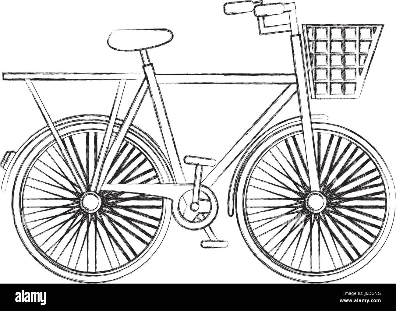 Antique bicycle isolated icon Cut Out Stock Images & Pictures - Alamy