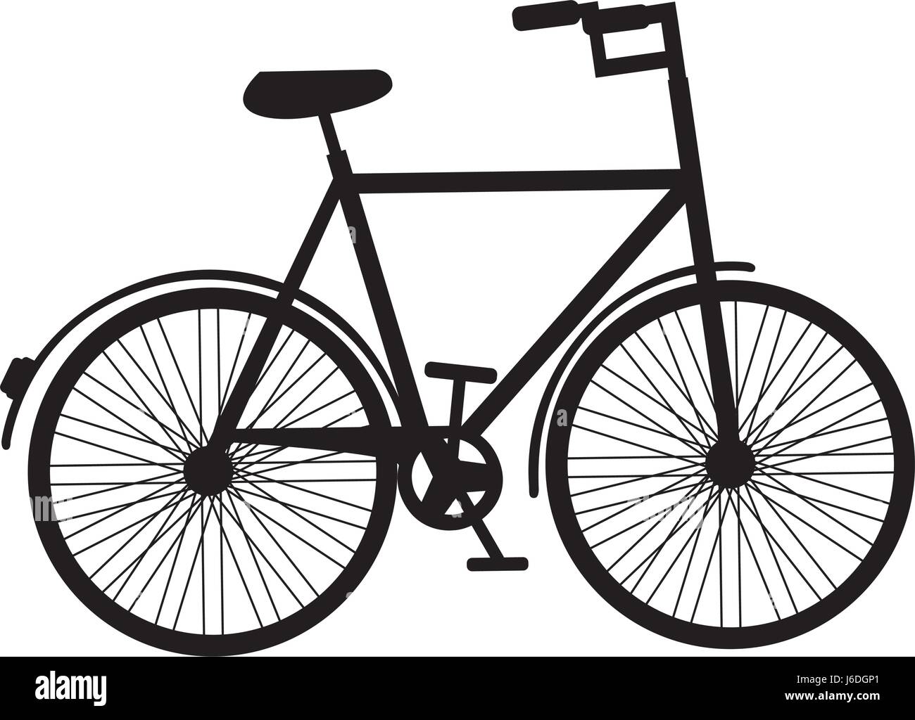 Antique bicycle isolated icon Cut Out Stock Images & Pictures - Alamy