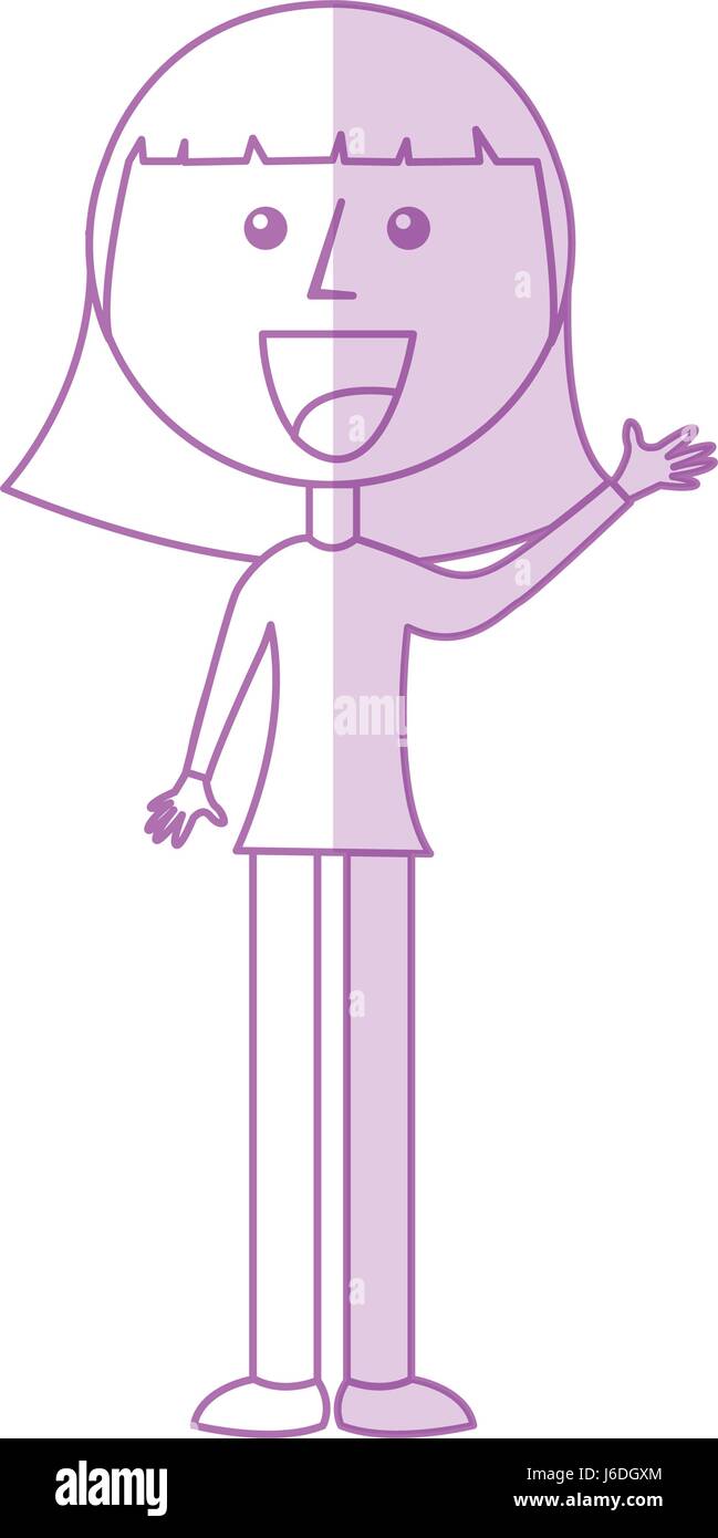 young girl waving avatar character Stock Vector Image & Art - Alamy