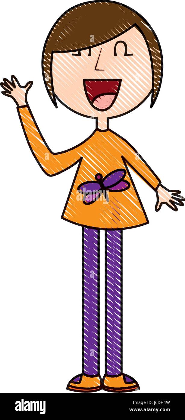 young woman waving avatar character Stock Vector Image & Art - Alamy