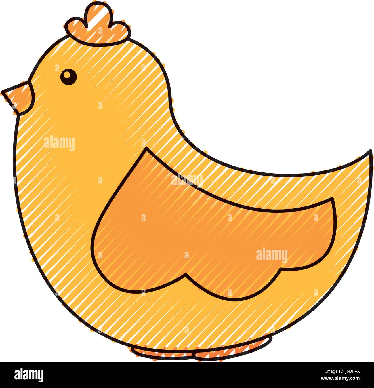 cute hen drawing icon Stock Vector Image & Art - Alamy