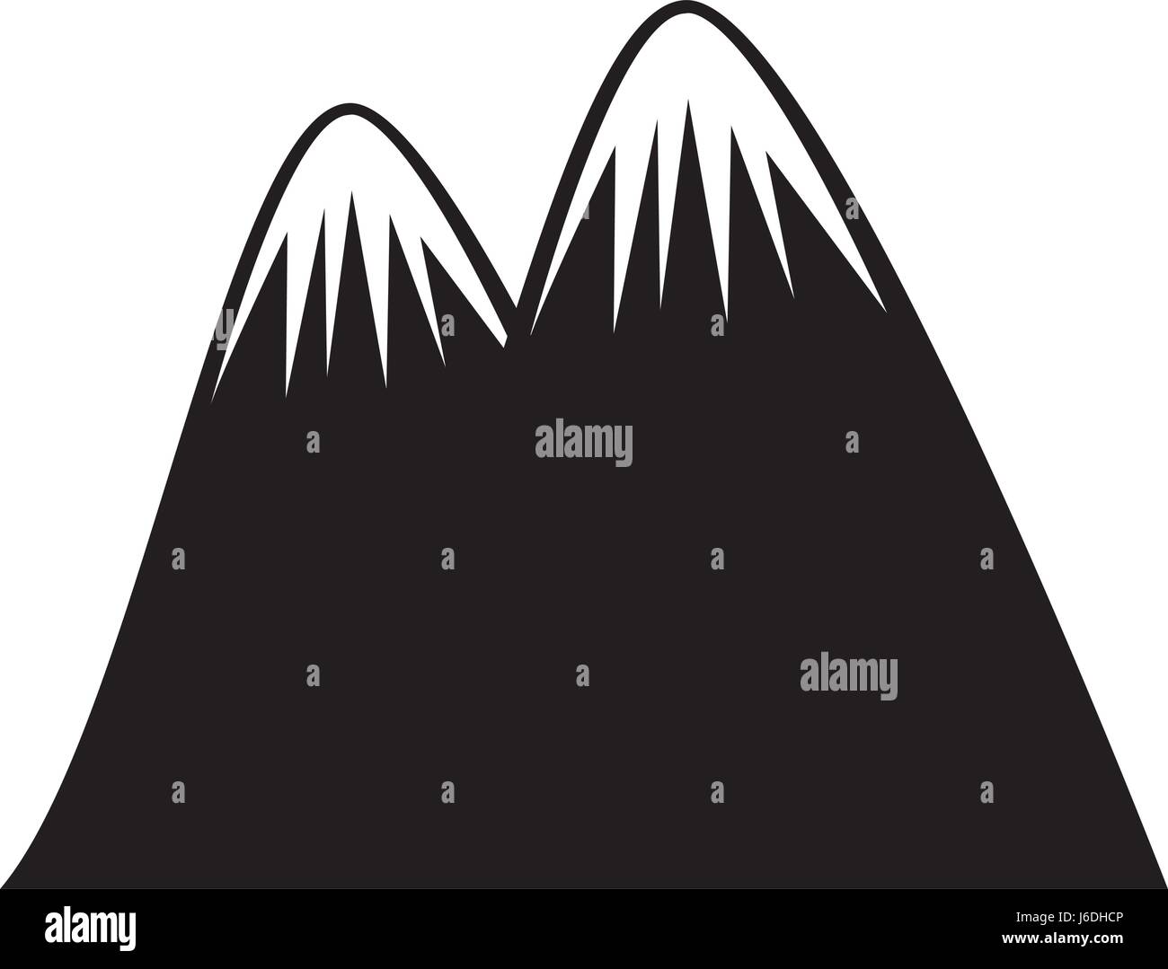 big mountain drawing icon Stock Vector Image & Art - Alamy