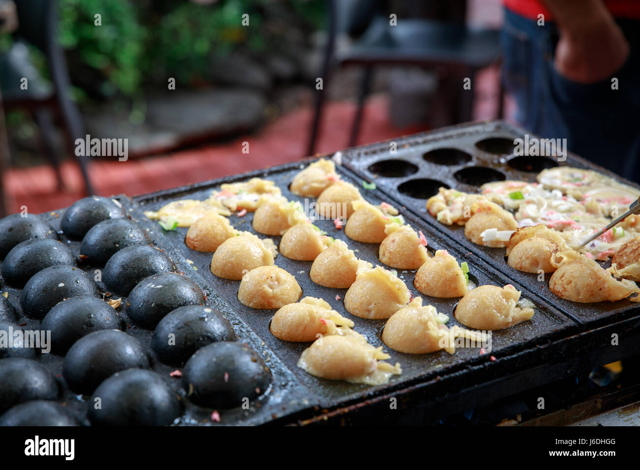 Making of Takoyaki - Japanese food style Stock Photo - Alamy
