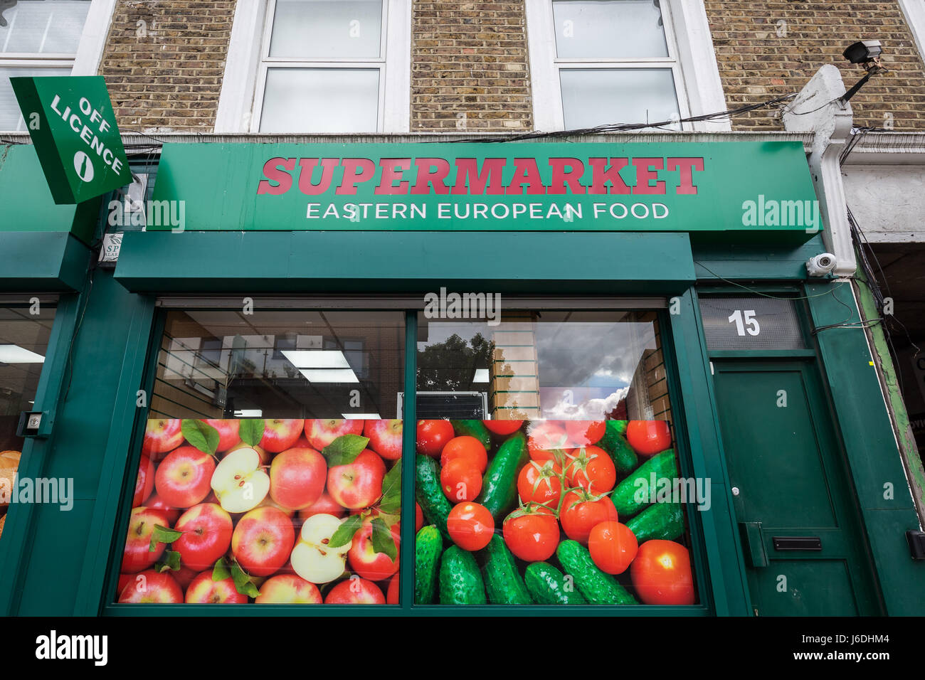 Eastern European Food supermarket in south east London, U.K Stock Photo ...