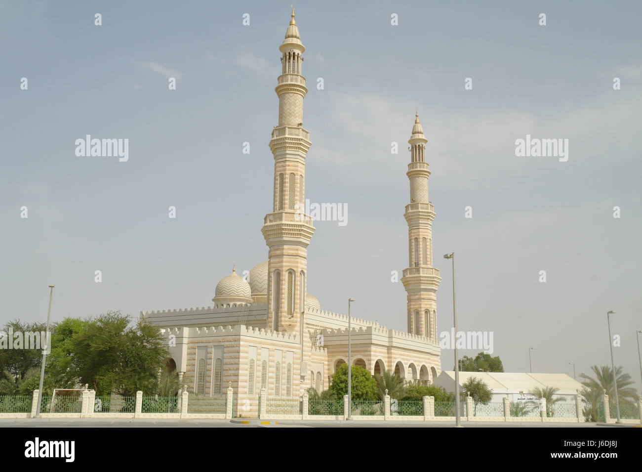 View from Adnoc Service Station 888 towards Al Samha Central Mosque ...