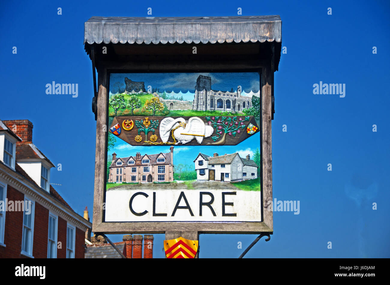 Clare village sign suffolk england hi-res stock photography and images ...