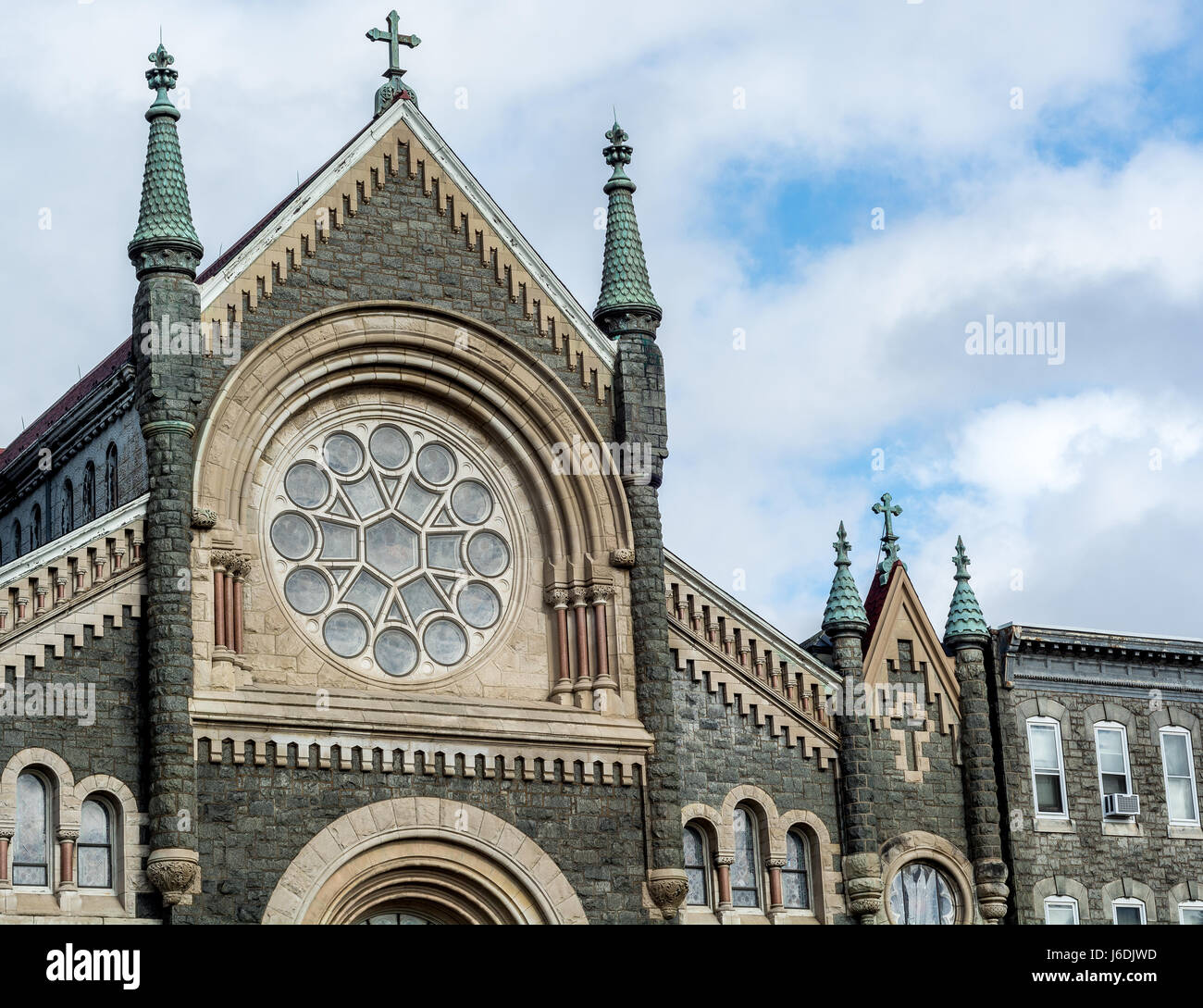 Religious building architecture - church art. Center city Philadelphia ...
