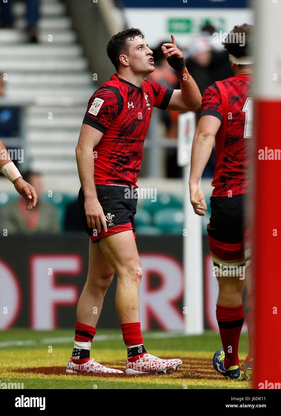 Wales owen jenkins celebrates scoring hi-res stock photography and ...