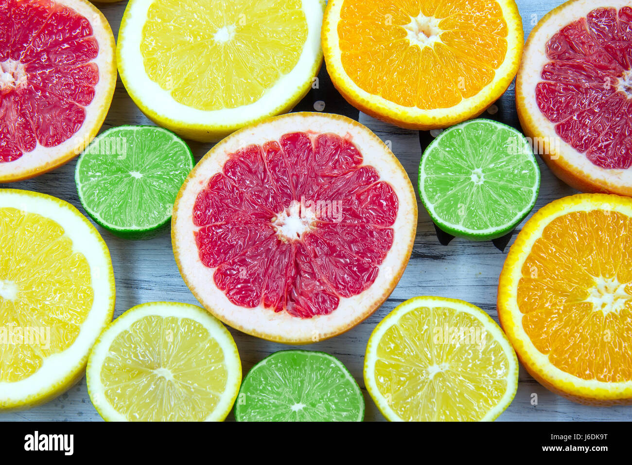 Fresh slices different types citrus hi-res stock photography and images ...