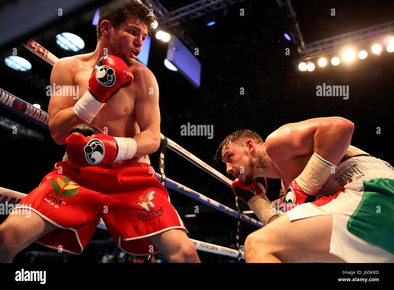 Mitchell Smith (right) and Lee Connelly in the Lightweight Contest at ...